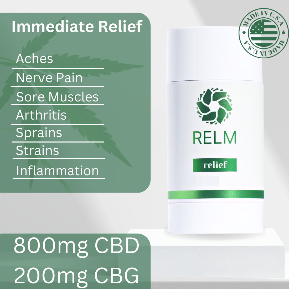 Relief CBD Stick Relm CBD CBG Stick With Menthol Camphor relief-cbd-stick-relm-cbd-cbg-stick-with-menthol-camphor